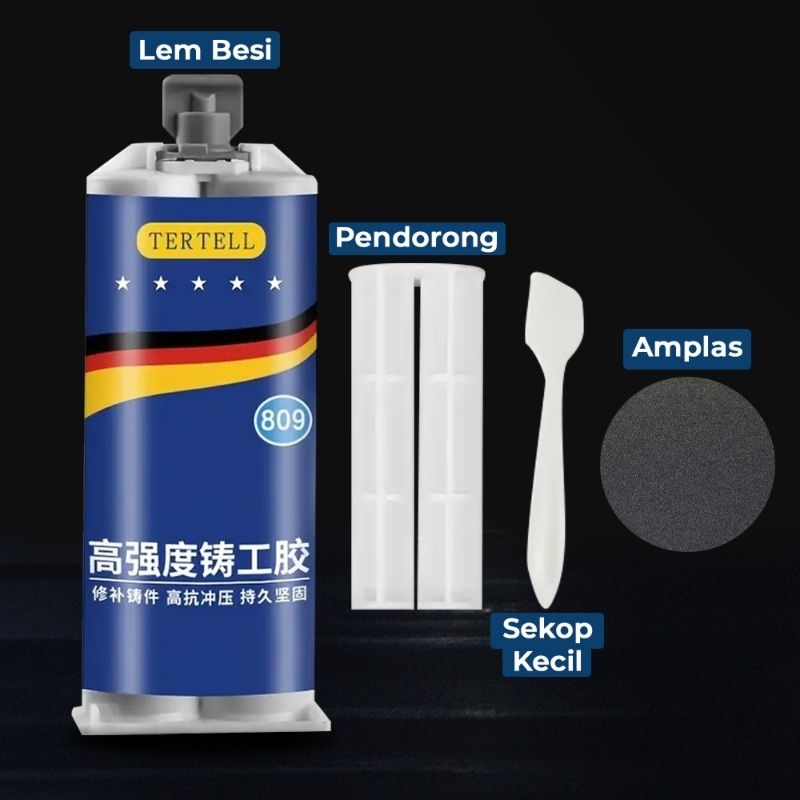 Jual Lem AB Besi Super Kuat Tahan Panas Kafuter Lem Perekat Super 80g ...