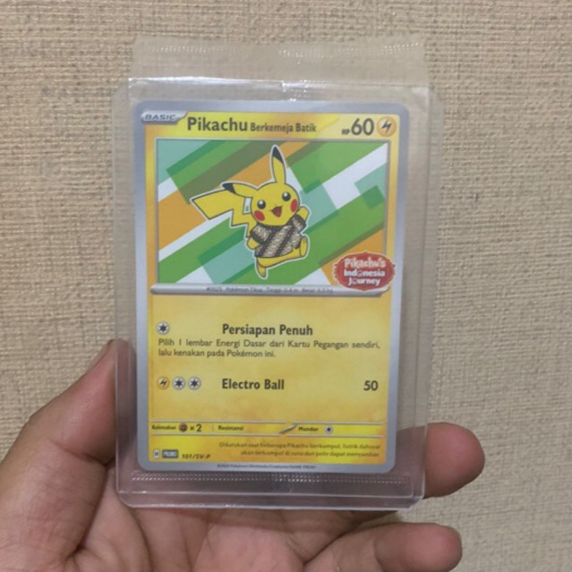 Jual Kartu Pokemon Pikachu Berkemeja Batik Indonesia | Shopee Indonesia