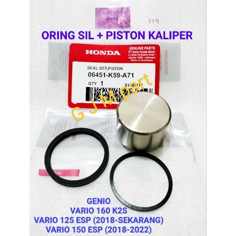 Jual SEAL ORING PLUS PISTON KALIPER REM CAKRAM DEPAN HONDA VARIO 125 ESP GENIO VARIO 150 ESP ...