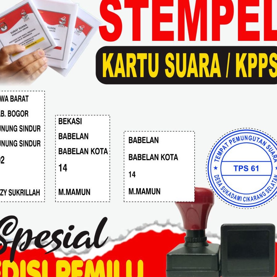 Jual Terlaku LUAR JAWA CLOSE ORDER Stempel pemilu stempel kpps stempel ...