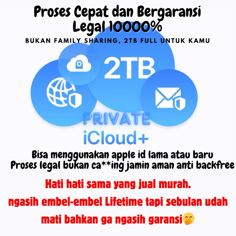 Jual Storage iCloud+ 2TB Private Setahun Full Garansi! | Shopee Indonesia