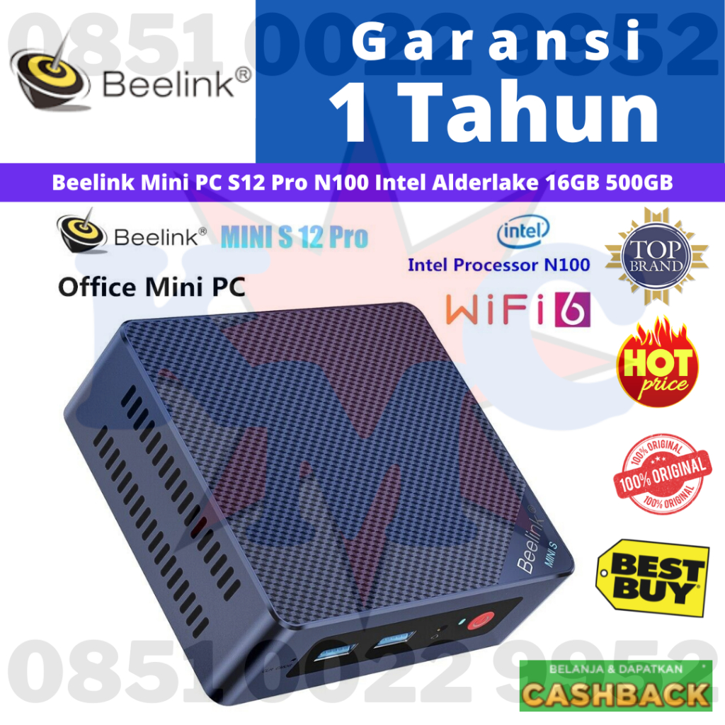 Jual Beelink Mini Pc Mini S12 Pro N100 Intel Alderlake 16gb 500gb Intel