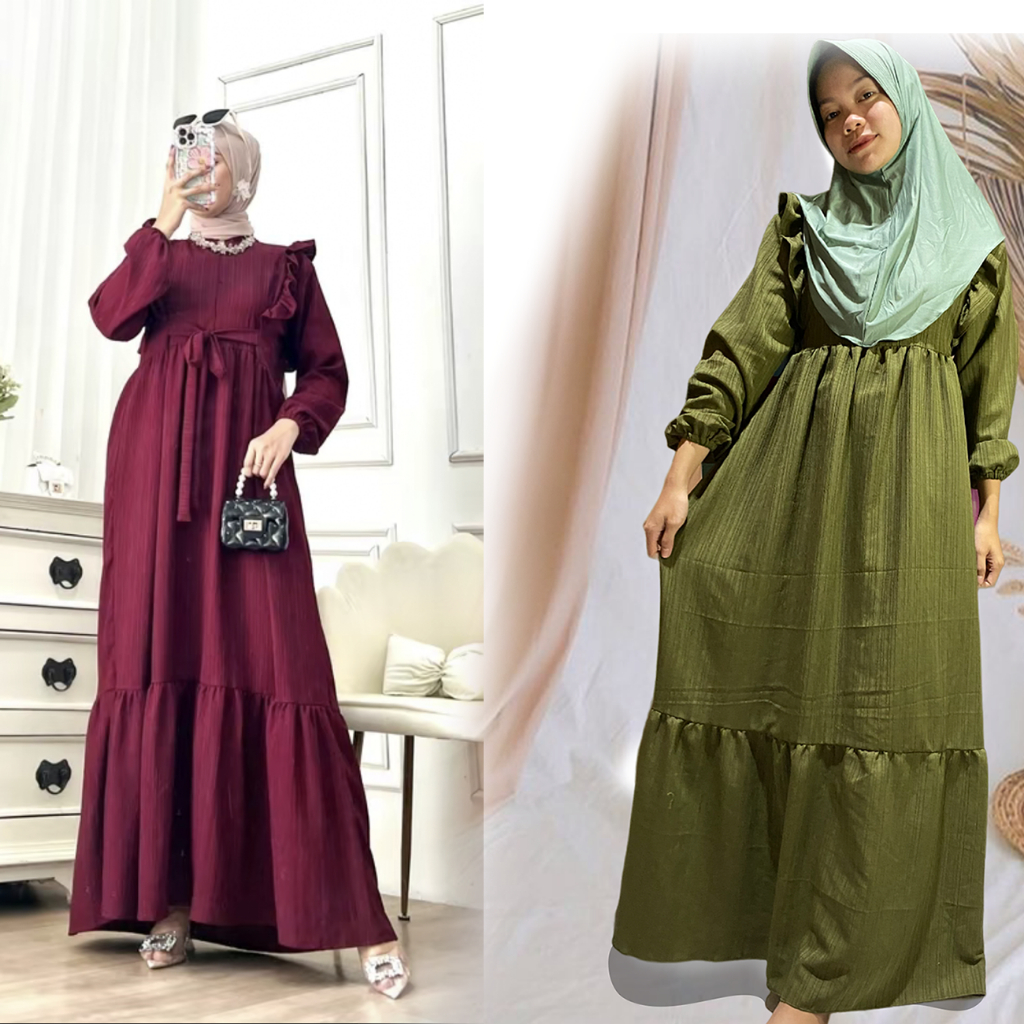 Jual NAYLA - Ladyra Dress Crinkle Lady crush Anak muda kekinian Ruffle ...