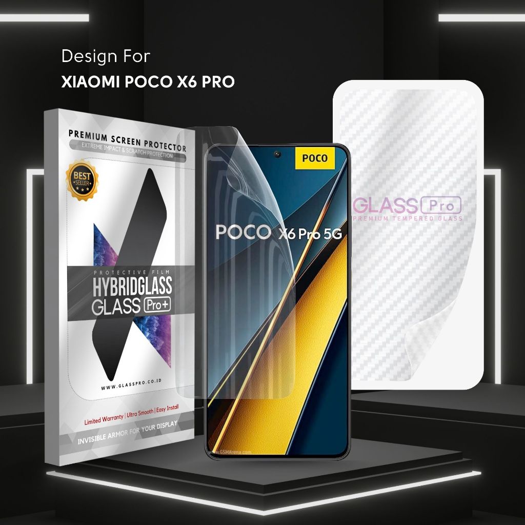 Jual Hybrid Glass Premium Anti Gores Hydrogel Xiaomi Poco X6 Pro Full ...