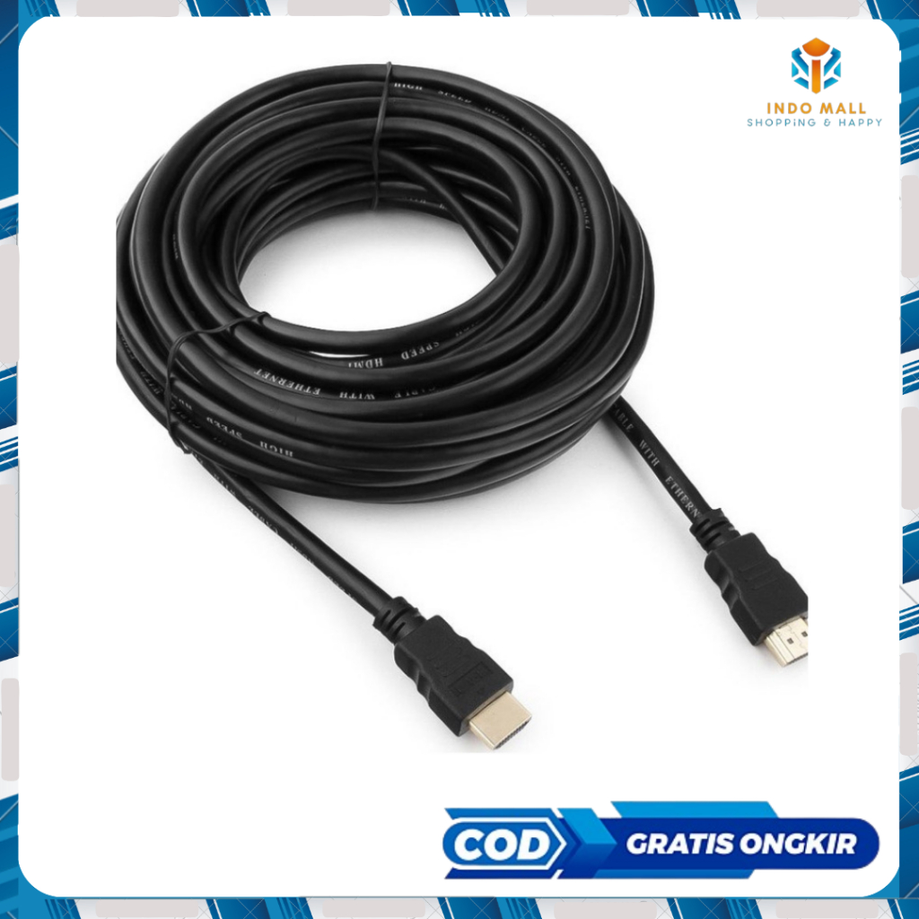 Jual KABEL HDMI 10 METER ULTRA HD 4K HIGH QUALITY 10M Indomall | Shopee ...
