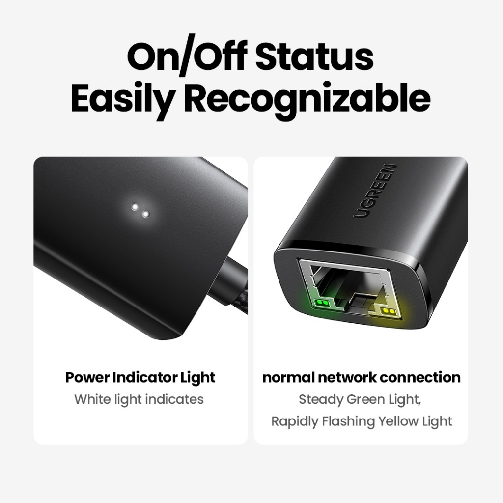 Jual UGREEN Ethernet Adapter USB A / Type C to LAN RJ45 Internet ...