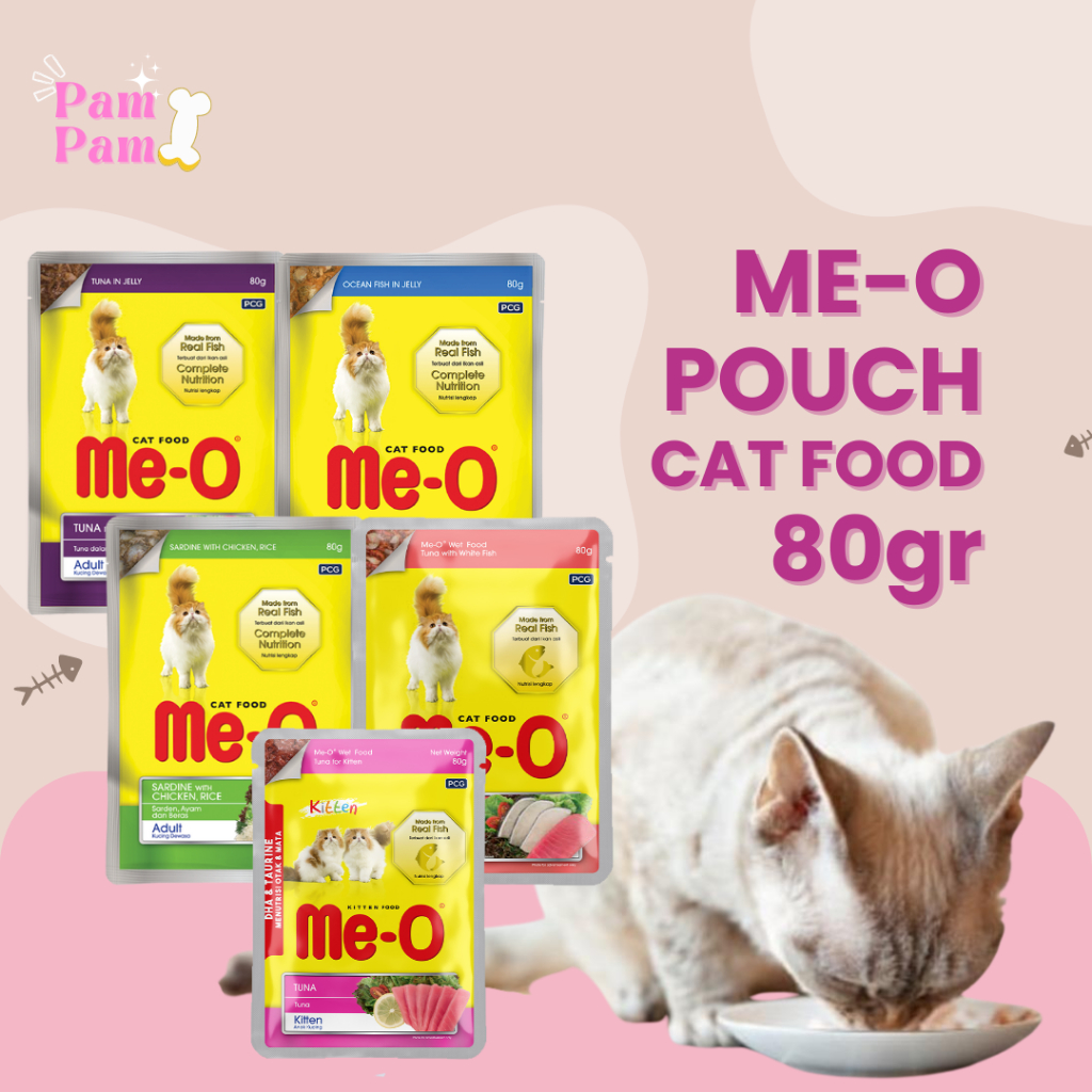 Jual Meo Pouch Sachet 80gr Makanan Kucing Basah Me-O Adult Kitten ...