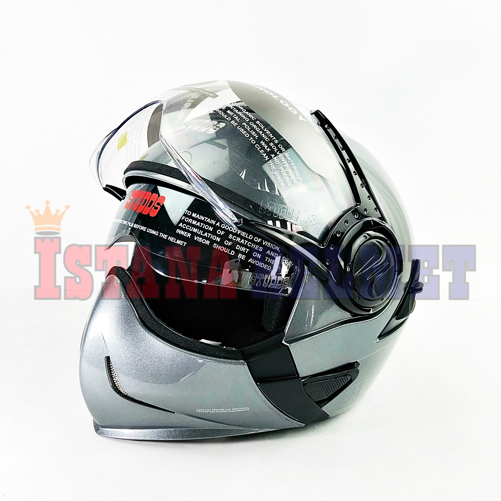 Jual HELM STUDDS DOWNTOWN MODULAR GUN GREY ORIGINAL | Shopee Indonesia