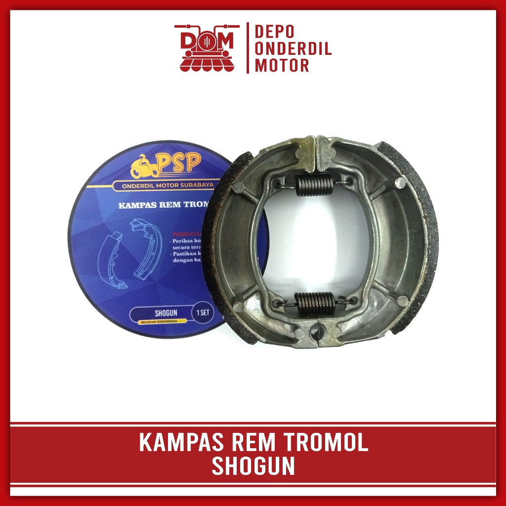 Jual Kampas Rem Tromol SHOGUN (PSP) Kanvas Sepatu Rim Roda Belakang ...
