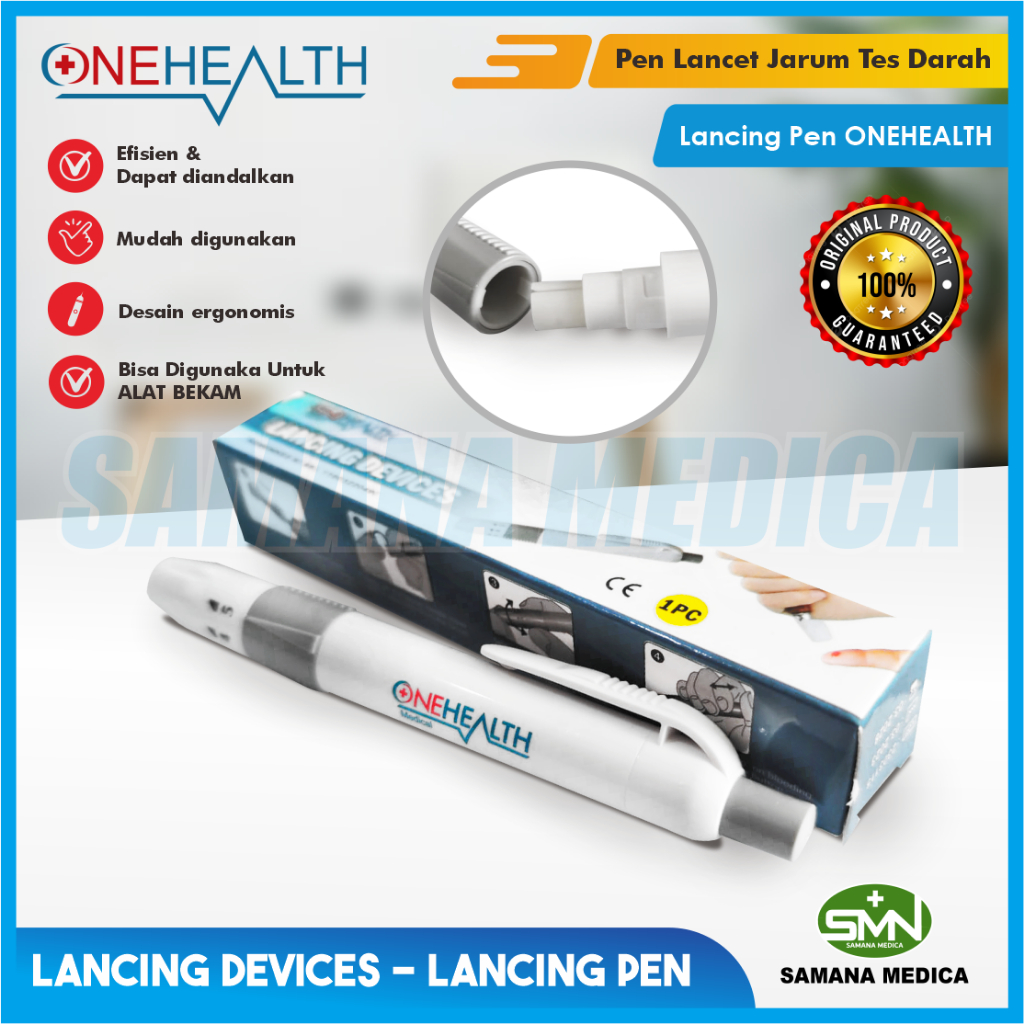 Jual Pen Lancet ONEHEALTH Autoclick Lancing Device Alat Ambil Sampel ...