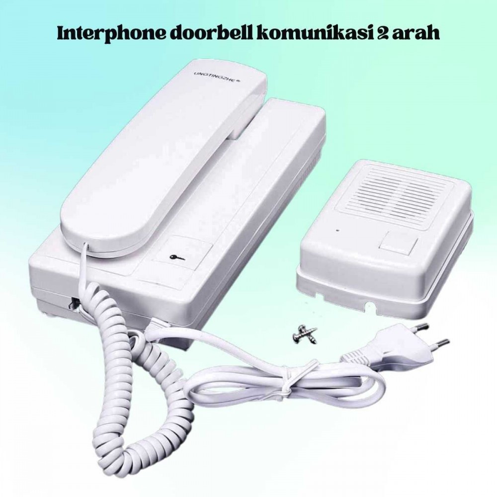 Jual Bel Pintu Masuk Interphone Kabel Dua Arah Doorbell Intercom ...