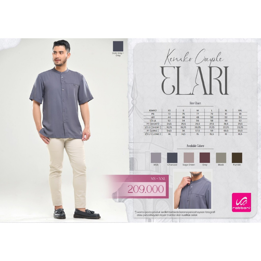 Jual BAJU KOKO KEMKO ELARI PDK RABBANI ORI | Shopee Indonesia