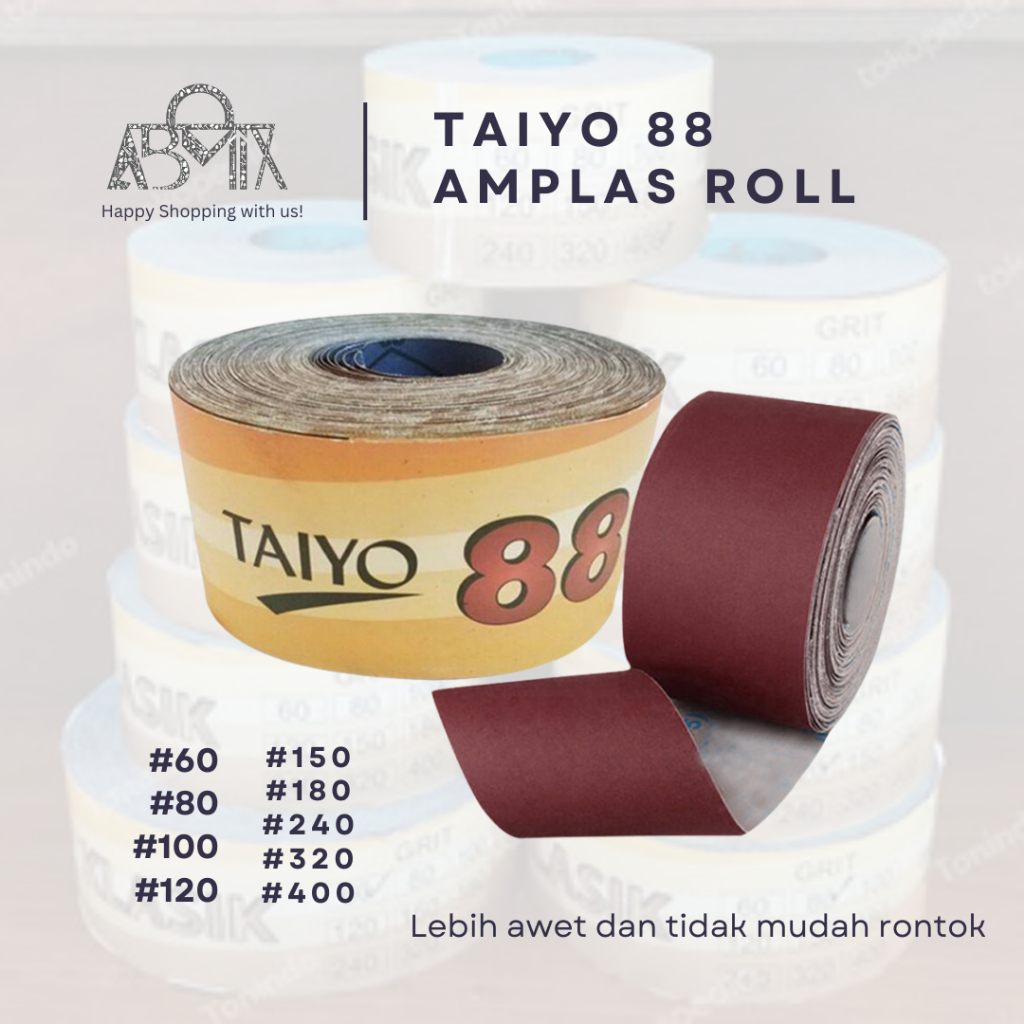 Jual Amplas Meteran Roll Kayu Tembok Ampelas Rol Taiyo 88 | Shopee ...