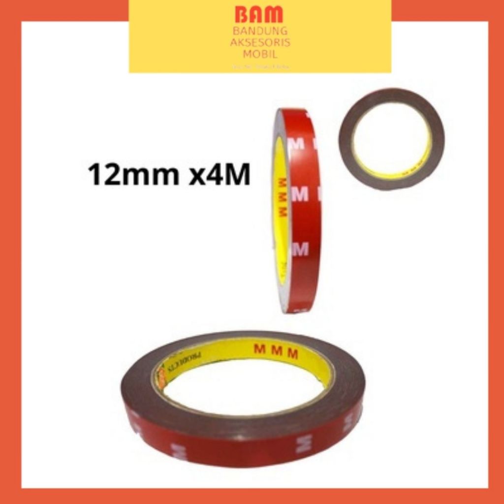 Jual Double Tipe Lem 3m MMM Tiga M Merah 12 mm x 4 M | Shopee Indonesia