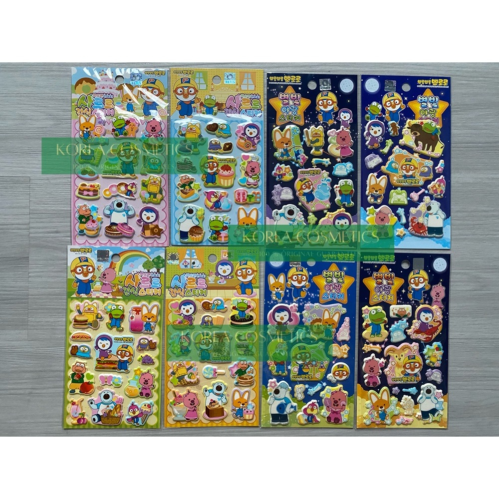 Jual Pororo snack sticker / starlight luminous stickers original korea ...