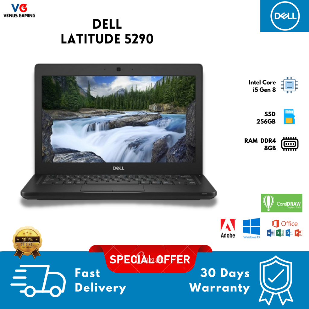 Jual Laptop Kantor Dell 5290 Core i5 Gen 8 RAM 16GB SSD 256GB - Layar ...
