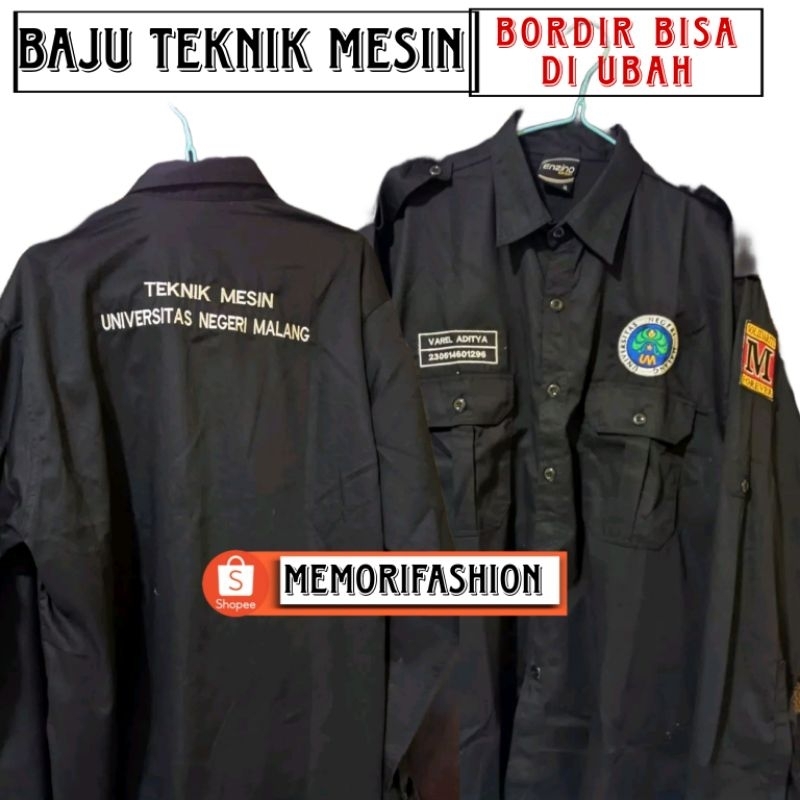 Jual KEMEJA TEKNIK MESIN BISA CUSTOM BORDIR SATUAN | Shopee Indonesia
