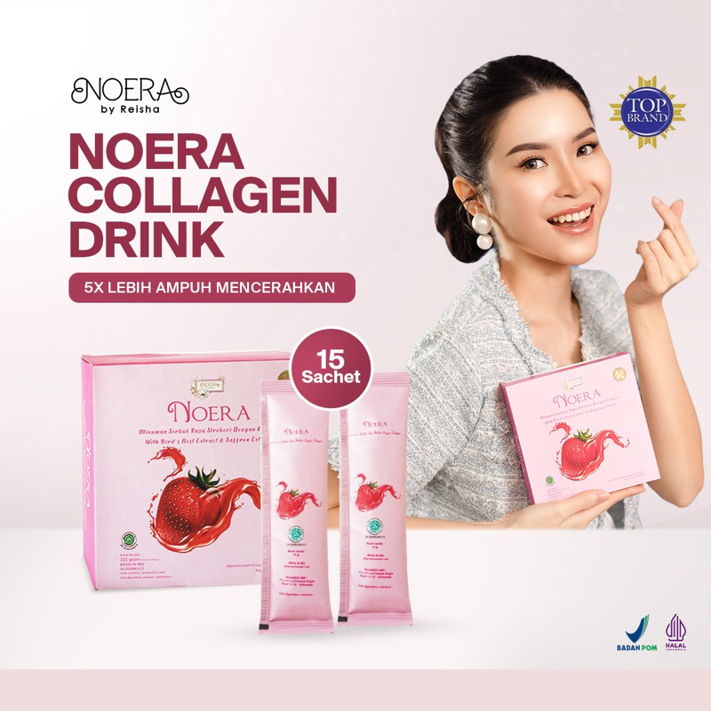 Jual Noera Collagen Drink (1 Box 15 Sachet) Strawberry With Birdnest ...
