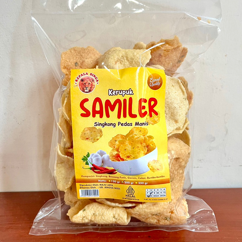 Jual KERUPUK SAMILER PEDAS MANIS MATANG KEPALA SINGA 200 GR | CAMILAN ...