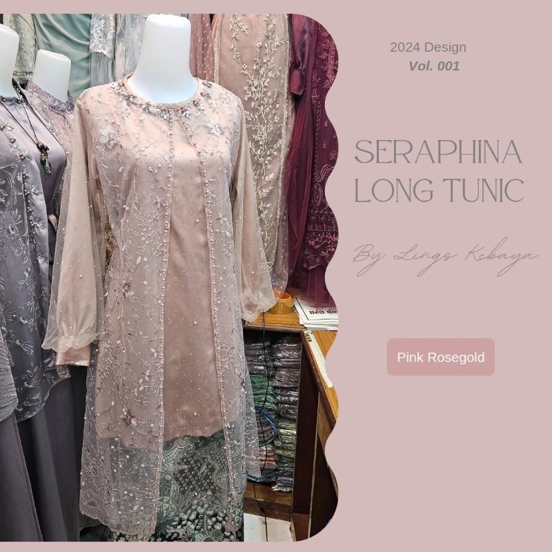 Jual Kebaya Modern Wisuda Lamaran Kondangan Long Tunik Burgundy Blue ...