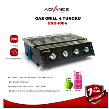 Jual Kompor Panggangan/Gas Grill 4 Tungku Merk Advance GBG-1004 ...