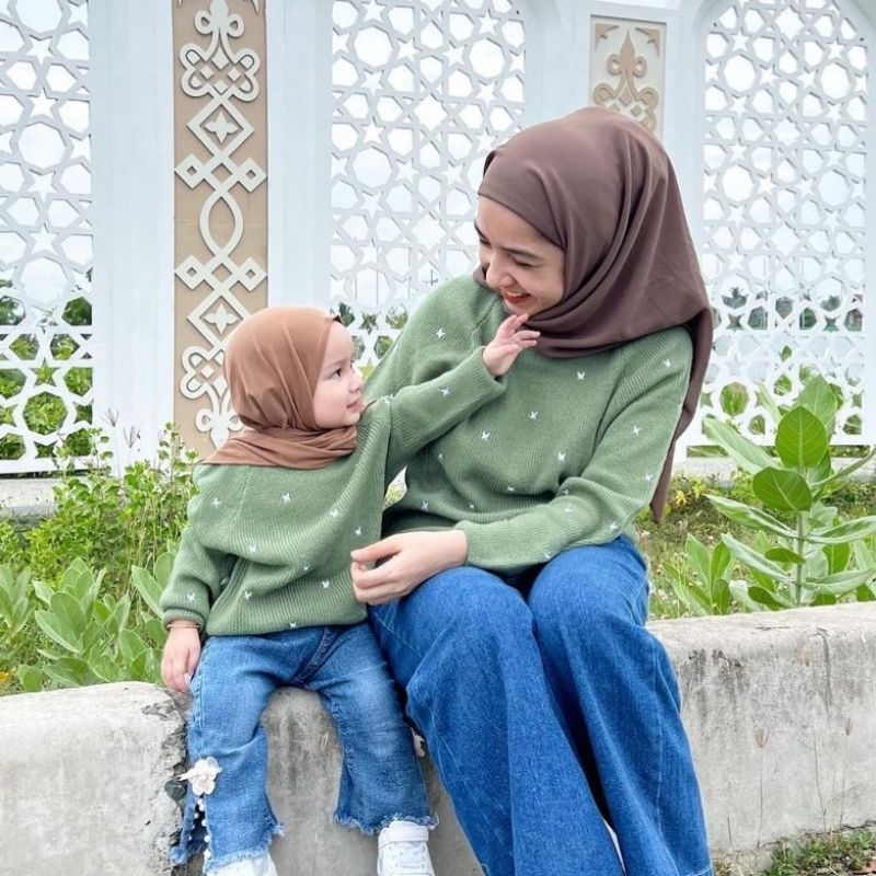 Jual SWEATER DEWASA DAN ANAK COUPLE MESIE PREMIUM RAJUT 1-5 TAHUN | Shopee Indonesia