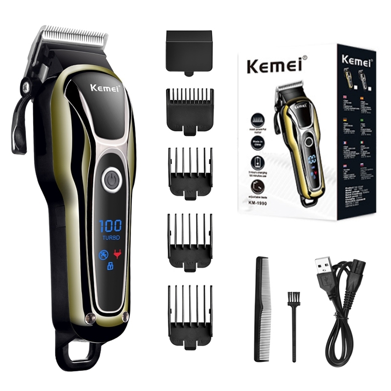 Jual KEMEI KM 1990 Alat Cukur Rambut Turbo Hair Clipper Cordless KM-1990 KM1990 Original ...