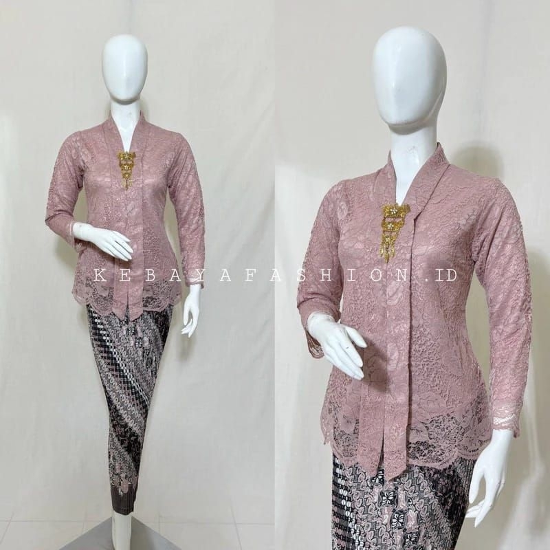 Jual SETELAN KEBAYA FLOY BROKAT LENGAN PANJANG / BAJU KEBAYA KARTINI ...