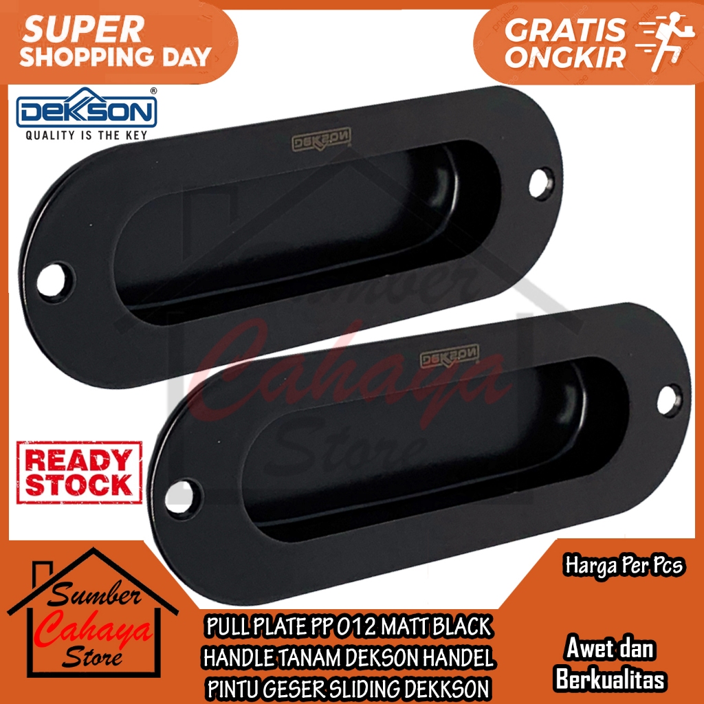 Jual Handel Geser Sliding Pull Plate Dekson DKS PP 012 Matt Black Handle Pintu Tanam Tarikan ...