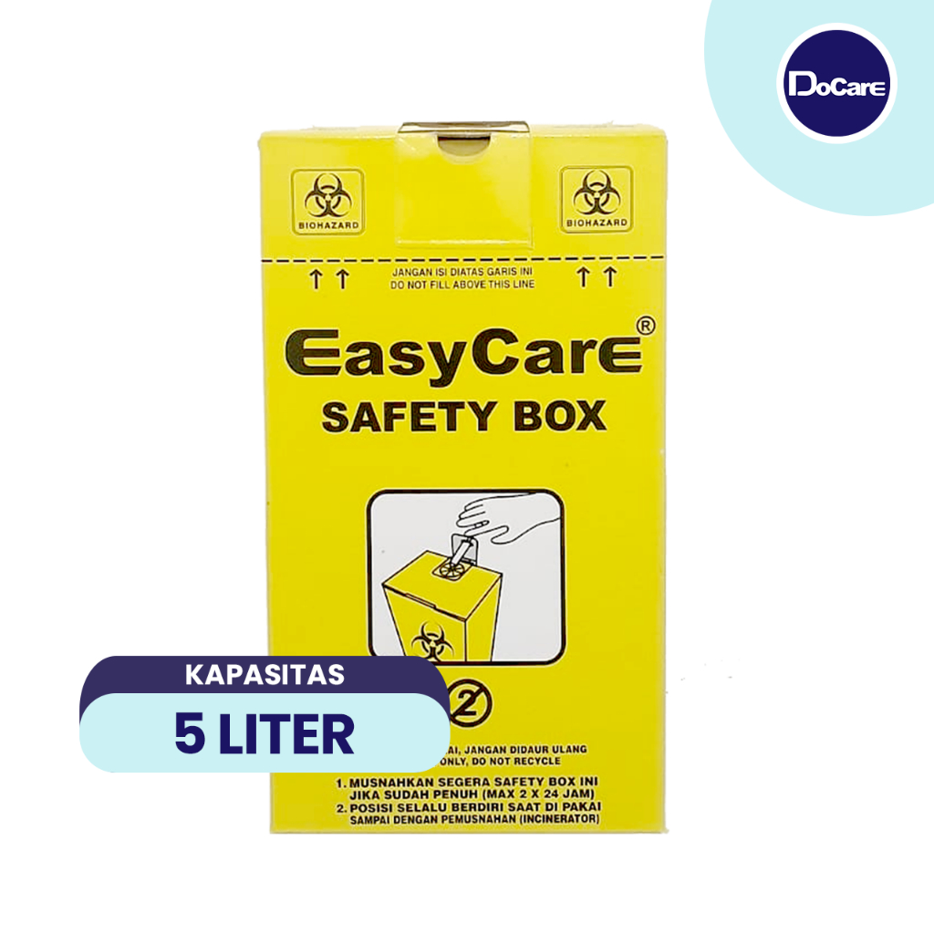 Jual EasyCare Safety Box 5L / Tempat Sampah Medis/ Biohazard | Shopee Indonesia