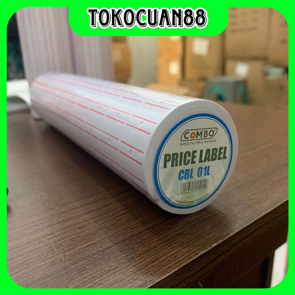 Jual Label Harga / Kertas Label Harga 1 Baris / Price Label Putih ...