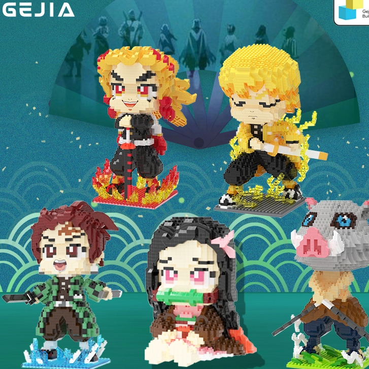 Jual NANO BLOCK MAINAN BALOK DEMON SLAYER TANJIRO NEZUKO RENGOKU ...