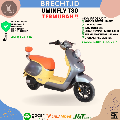 Jual Sepeda Motor Listrik Electric Bike Uwinfly T80 / T-80 1200 Watt ...