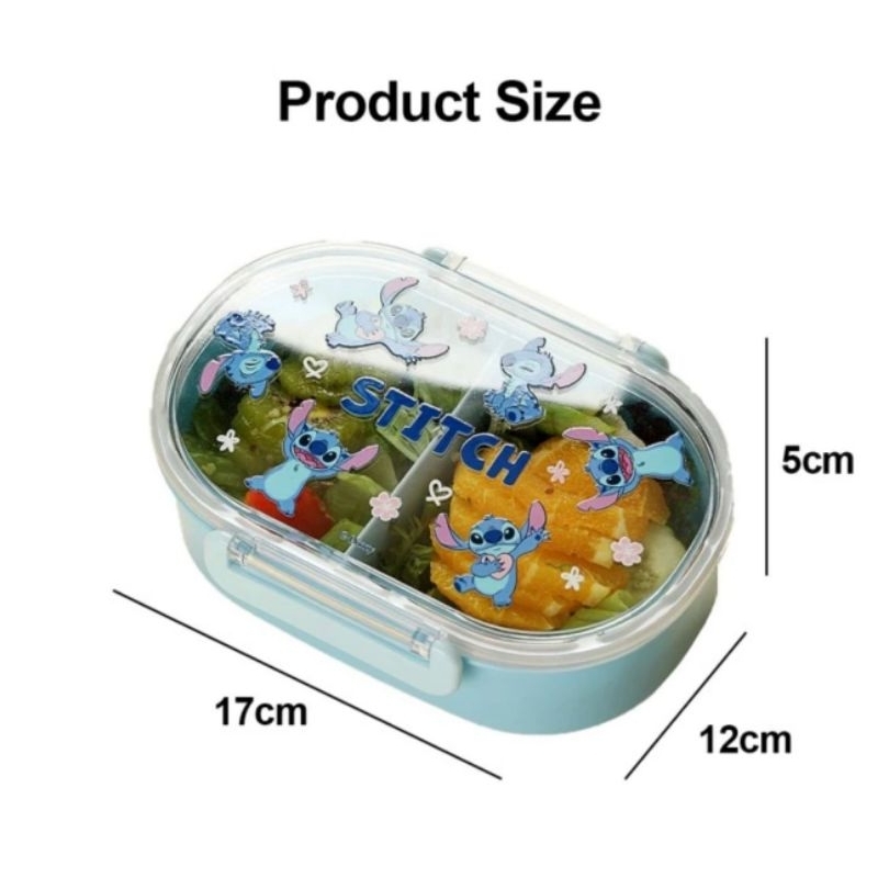 Jual Lilo and Stitch Tempat Makan Siang Lunch Box 650ml Bento Box ...