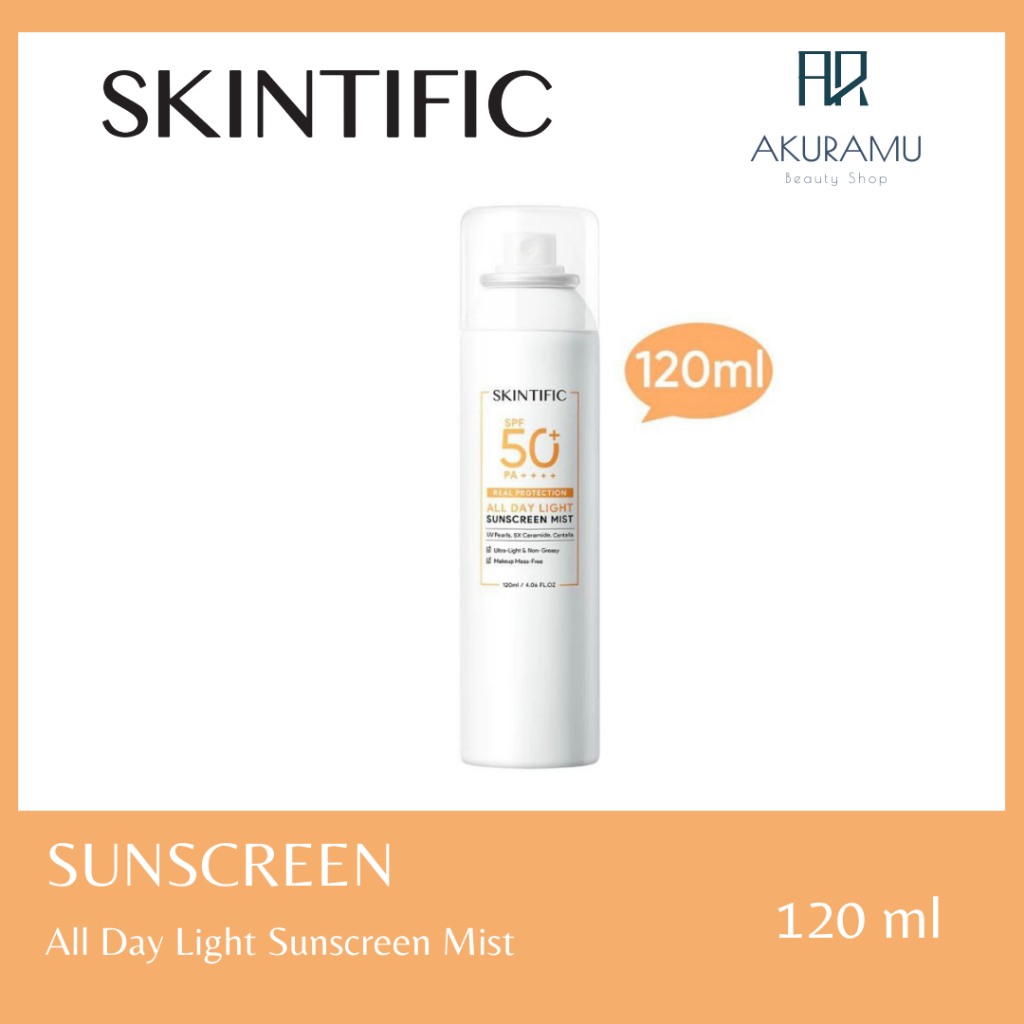 Jual SKINTIFIC - All Day Light Sunscreen Spray SPF50 PA++++ Sunscreen ...