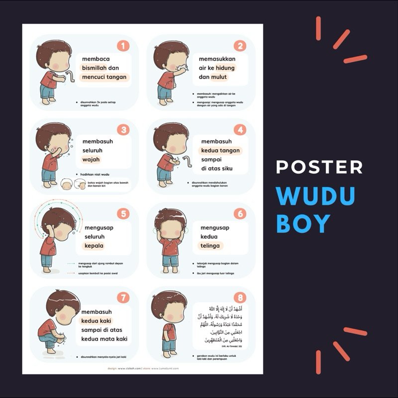Jual Poster Anak Muslim Poster Edukasi Luma Lumi | Shopee Indonesia