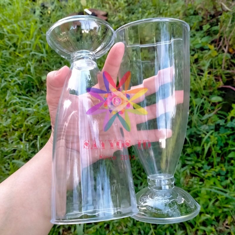 Jual Gelas Plastik Jus 400ml Mug Plastik 400ml Gelas Plastik / Gelas ...