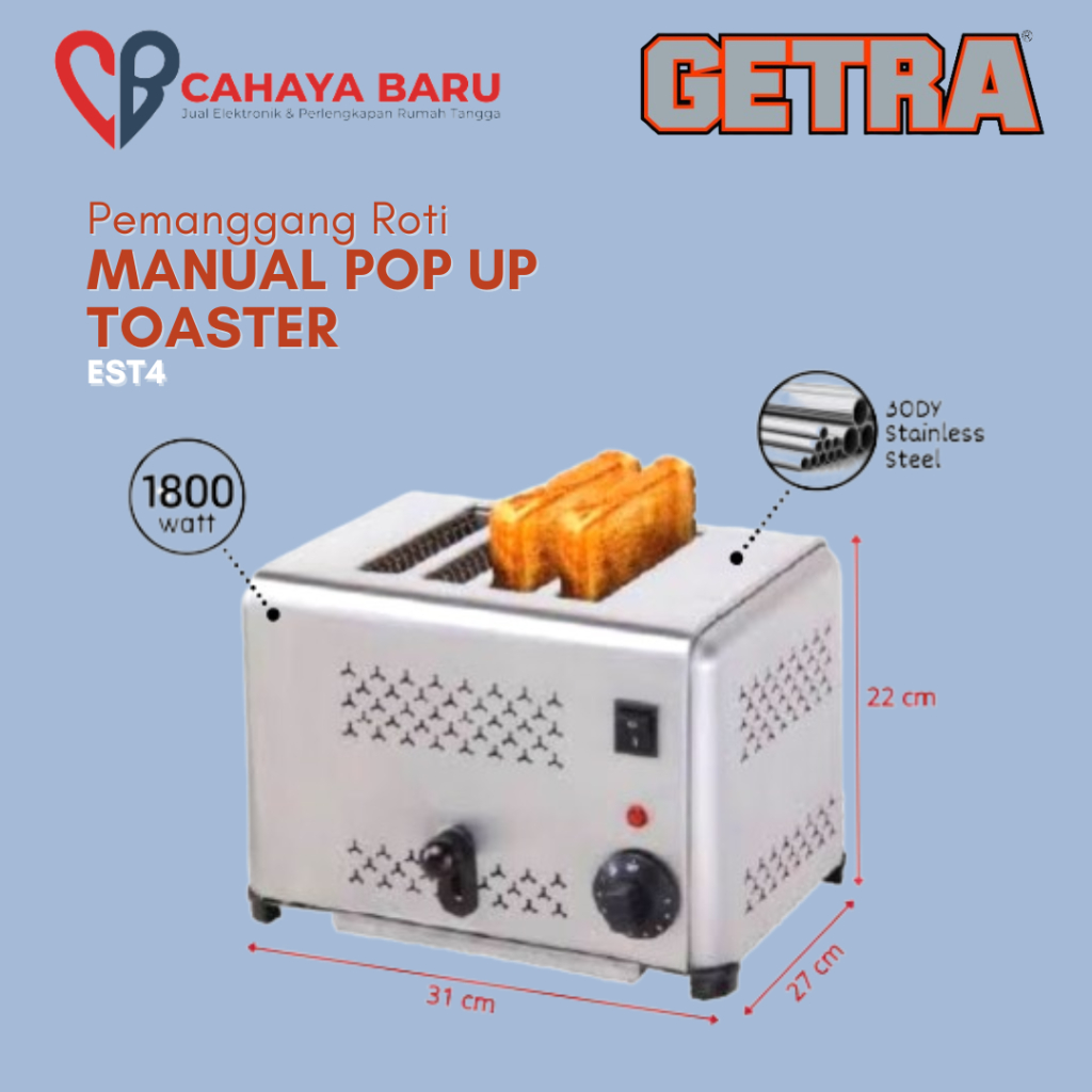 Jual GETRA MANUAL POP UP TOASTER EST4 | Shopee Indonesia