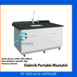 Jual Elektrik Portable Wastafel 150x70 HPL dengan Meja Kerja dan ...