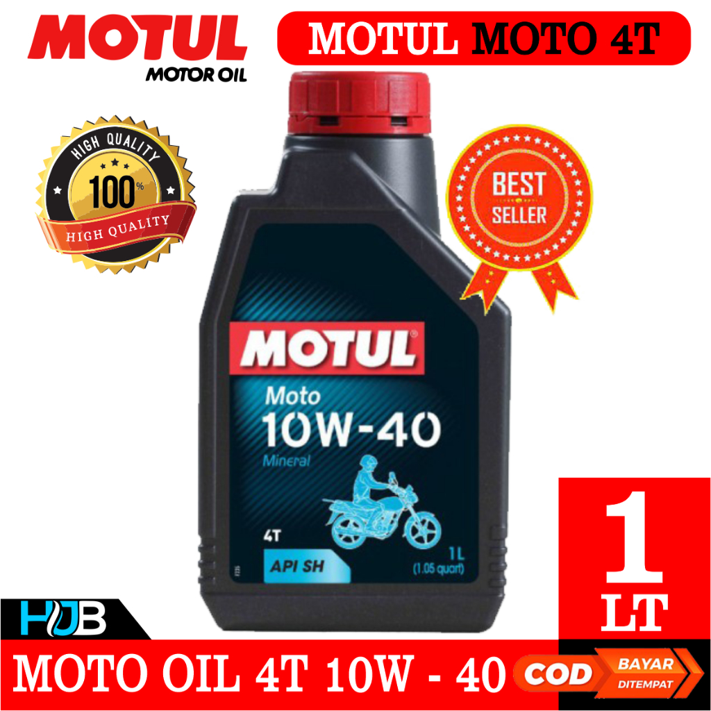 Jual MOTUL 4T MOTO 10W-40 1L OLI MOTOR MANUAL PREMIUM ORIGINAL | Shopee Indonesia