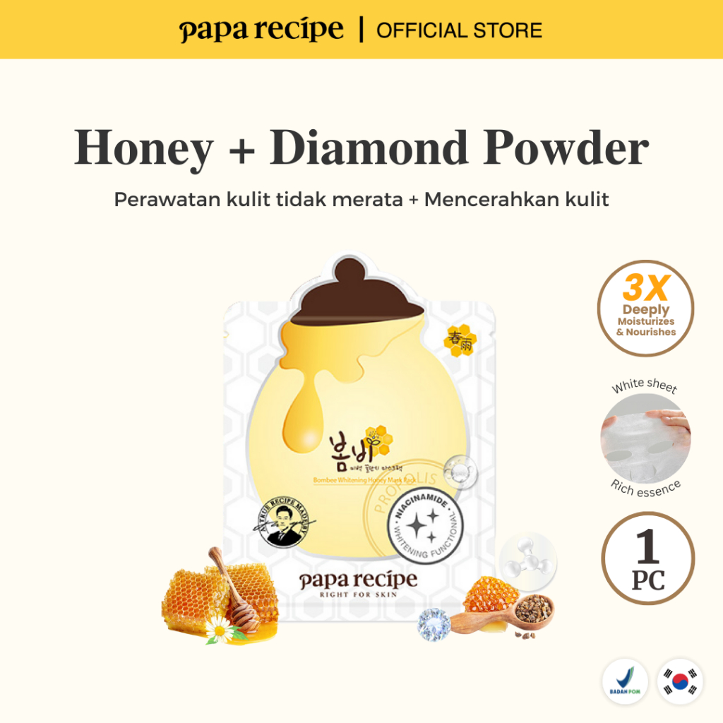 Jual PAPA RECIPE Bombee Whitening Honey Mask | Shopee Indonesia