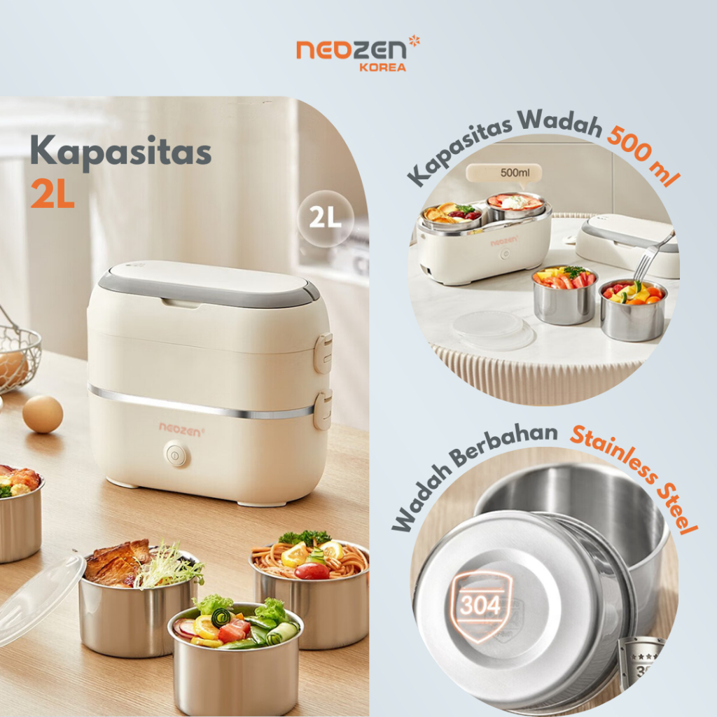 Jual Neozen Electric Lunch Box - Kotak Makan Listrik Portable | Shopee ...