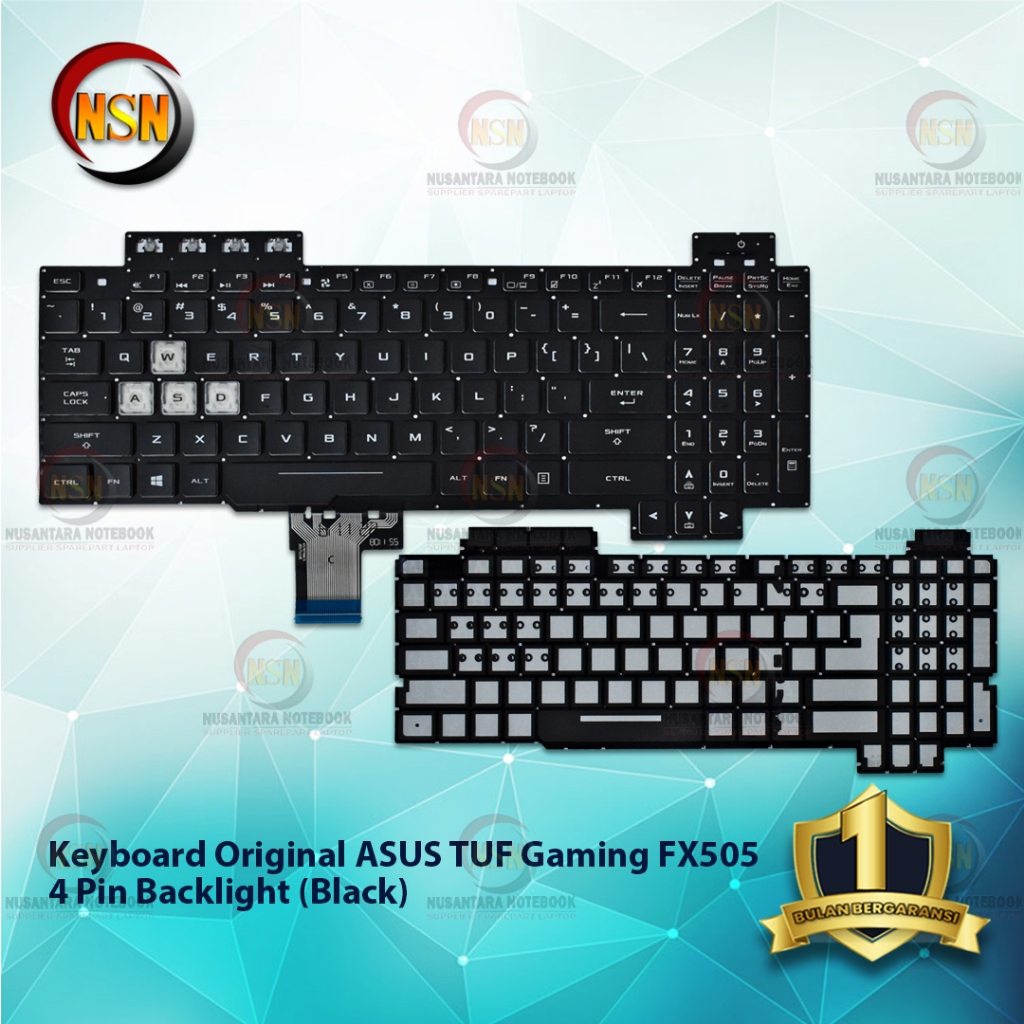 Jual Keyboard Original Laptop for ASUS TUF Gaming FX505 FX504 4 Pin ...