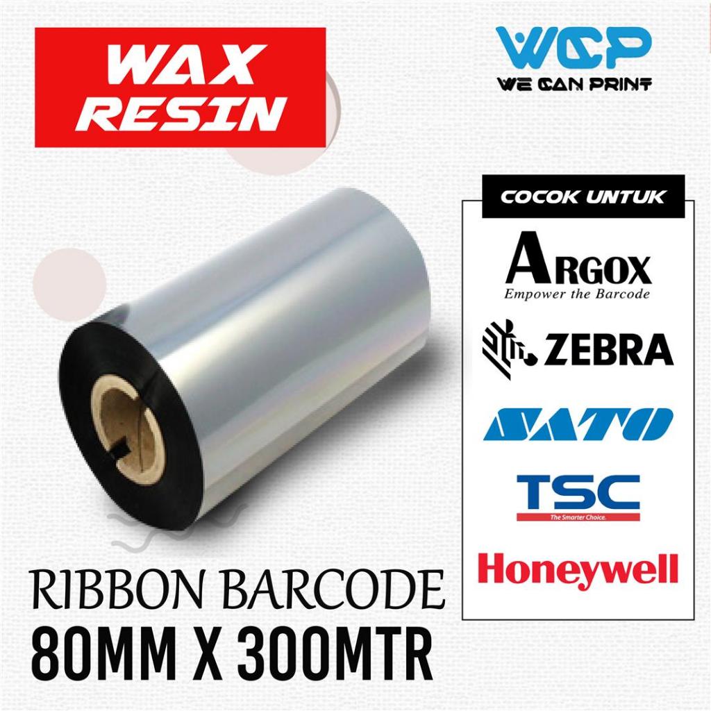 Jual Ribbon Wax Resin 80x300 meter Ribbon Barcode 80 mm x 300 meter ...