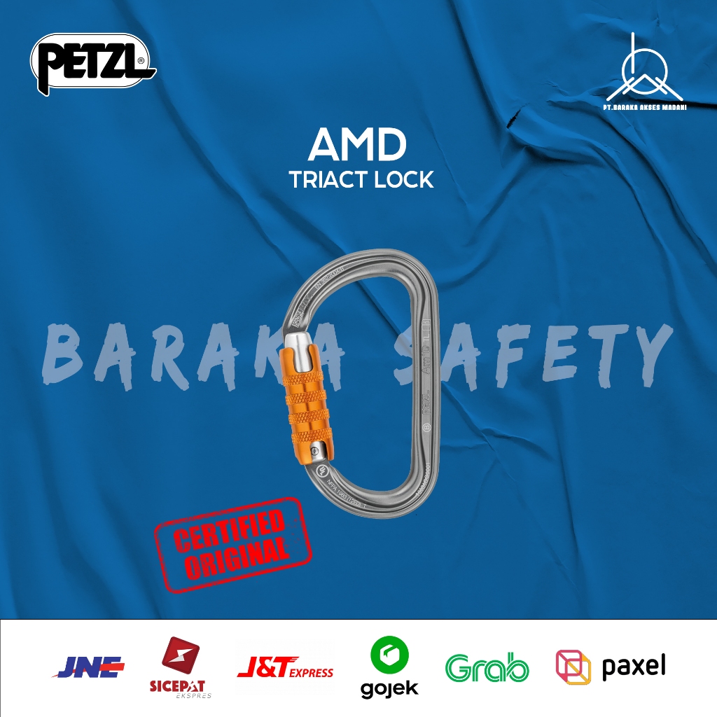Jual PETZL AMD TRIACT LOCK Lightweight Asymmetrical Carabiner for ...