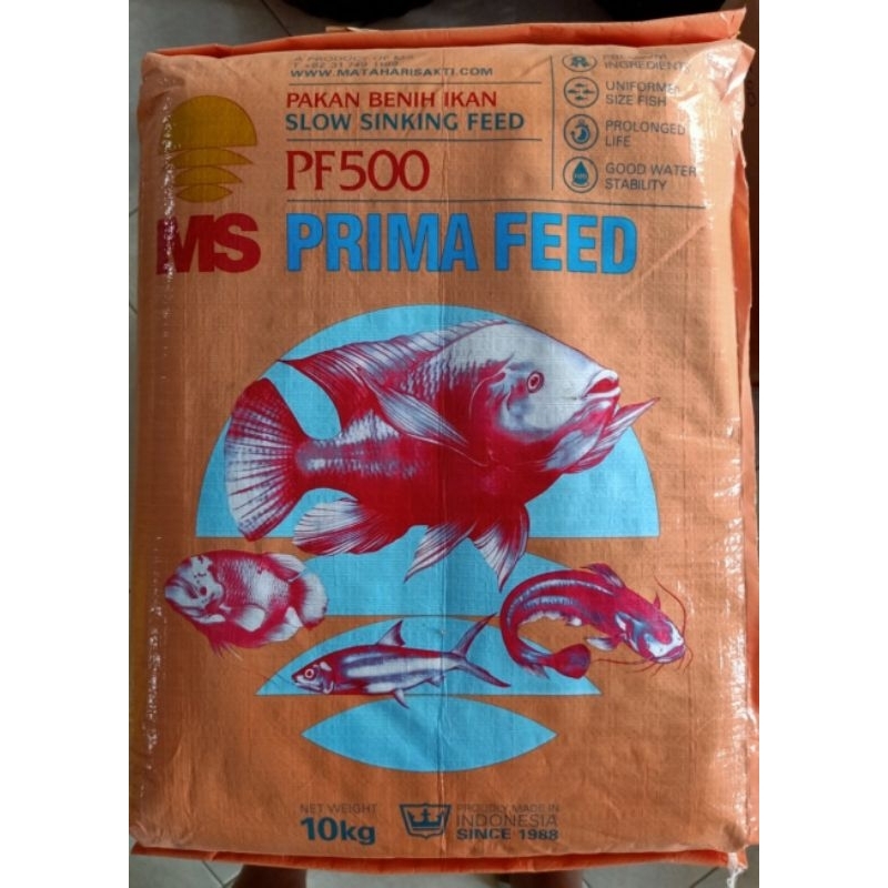 Jual MS Prima Feed PF 500 - Pakan Benih Ikan Kemasan 10 kg | Shopee ...