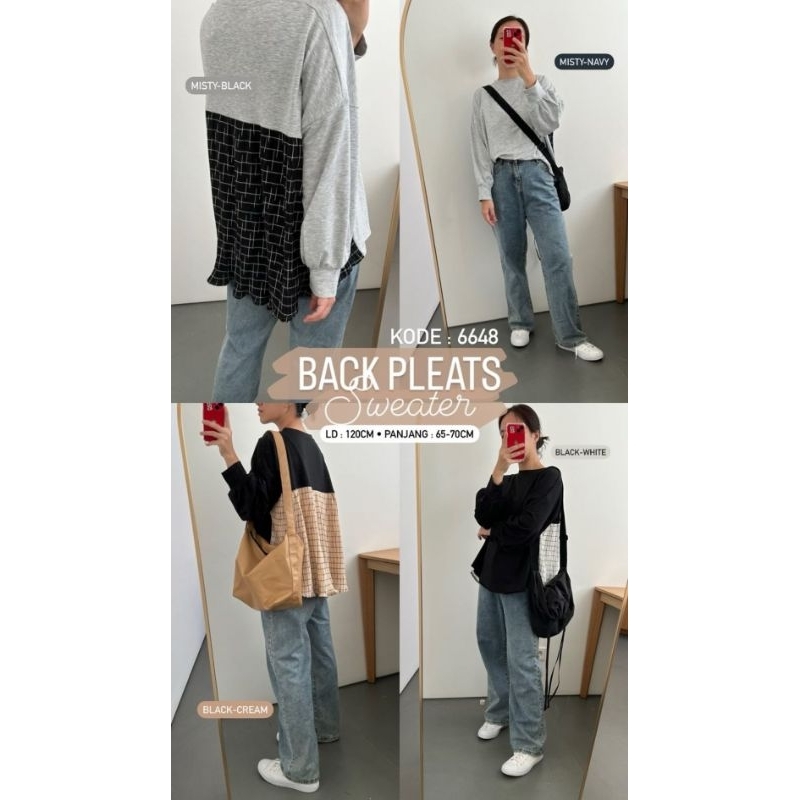 Jual Back pleats sweater | Shopee Indonesia