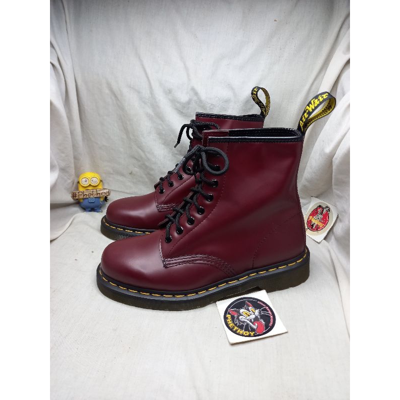 Jual sepatu boots dr martens 1460 red cherry docmart original merah chery dm marten | Shopee ...