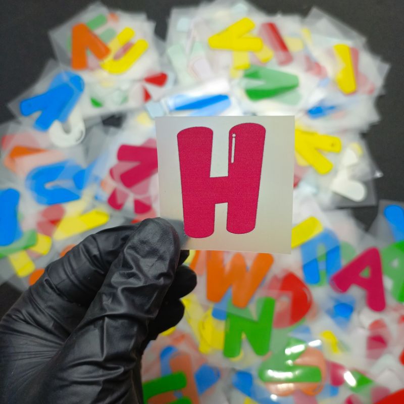 Jual stiker sablon kaos setrika huruf angka nama | Shopee Indonesia