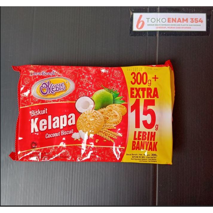 Jual Biskuit Kelapa Okebis Inafood family pack 300 gram + BONUS isi 15 ...